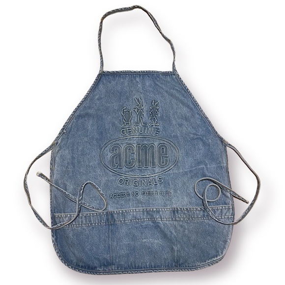 Warner Bros. | Kitchen | Rare Vintage Embossed Denim Looney Tunes Apron ...